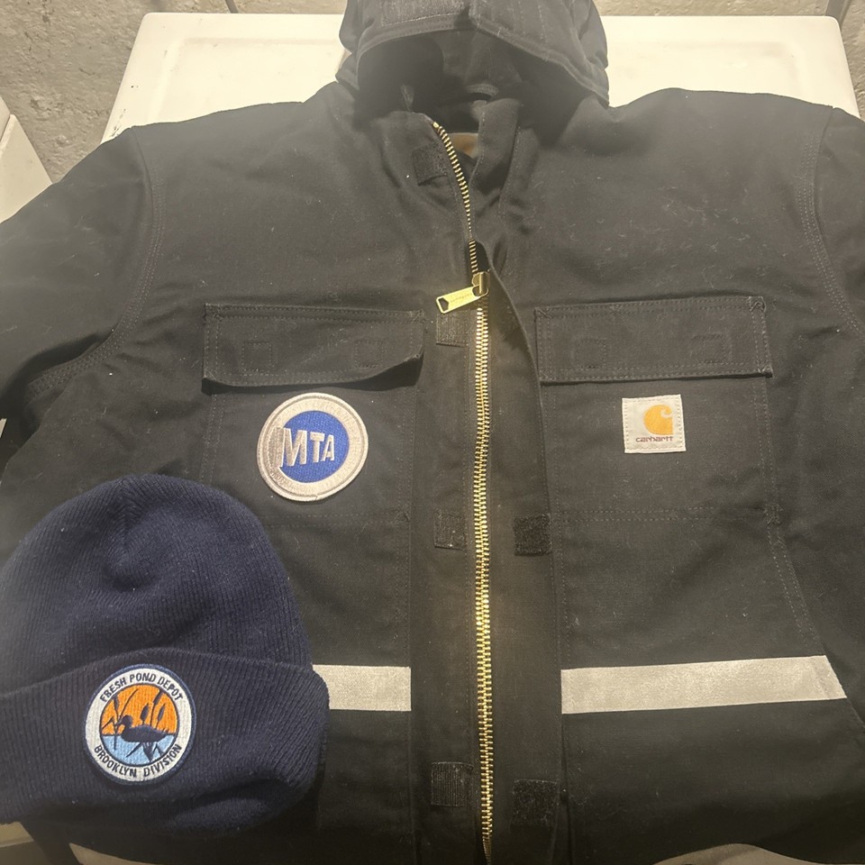 3M Carhartt X MTA Jacket new with tags Size Large NYCT and depot hat | eBay