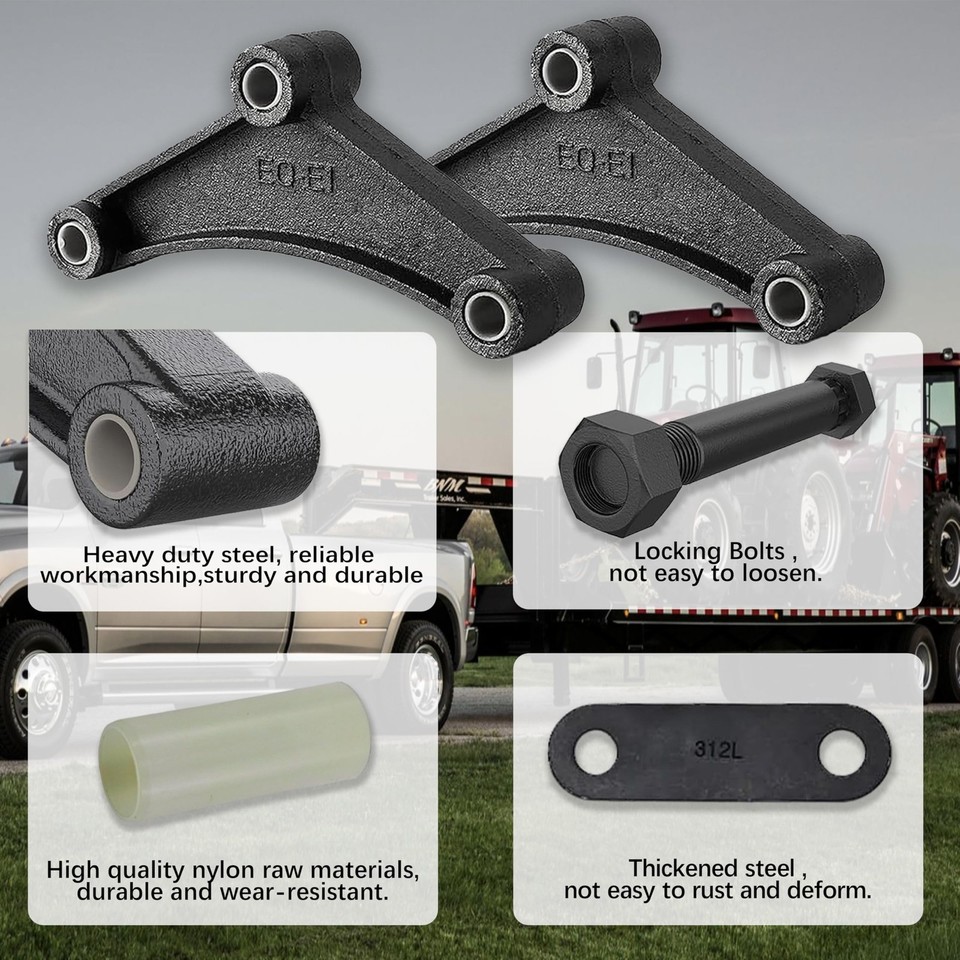 Trailer Shackle Kit, Tandem Trailer Axle Shackle for Double Eye Spring ...