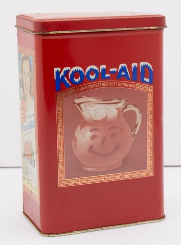 Vintage Kool-Aid Tin Red Collectible Canister Metal Empty Storage Can ...