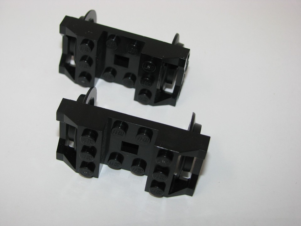 2 Lego City Train Car Wheels Fits RC 9V IR Track Sets (Black) 2878c02 ...