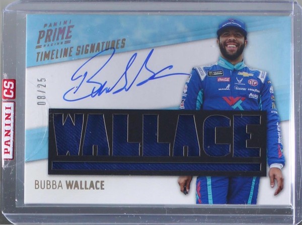 2019 Panini Prime - Timeline Signatures Name #TS-BW Bubba Wallace /25 ...