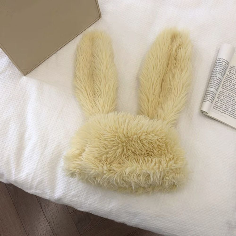 Ears Warmer Headwear Winter Hat Girls Beanie Long Rabbit Ears Hat ...
