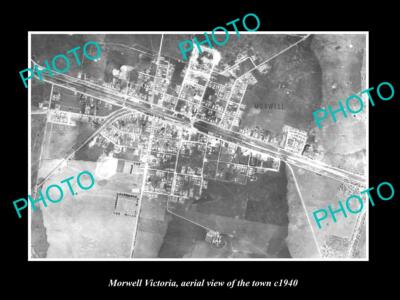 OLD 8x6 HISTORIC PHOTO OF MELBOURNE VICTORIA AERIAL VIEW OF MORWELL ...