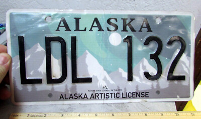 Alaska License Plate exp 2016 Northern Lights & Mountains, LDL 132 ...