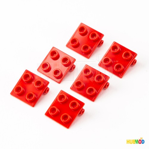 Lot of 6 Genuine LEGO Red 2x2 6134 Hinge Plate Top Bricks Blocks Parts ...