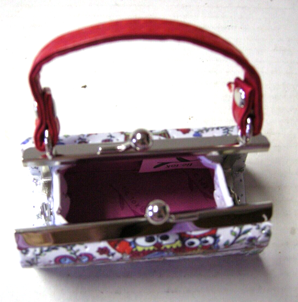 Mini Purse By Tic.Tok, Multicolor Owls On A Branch W/Flowers, 3.75 ...