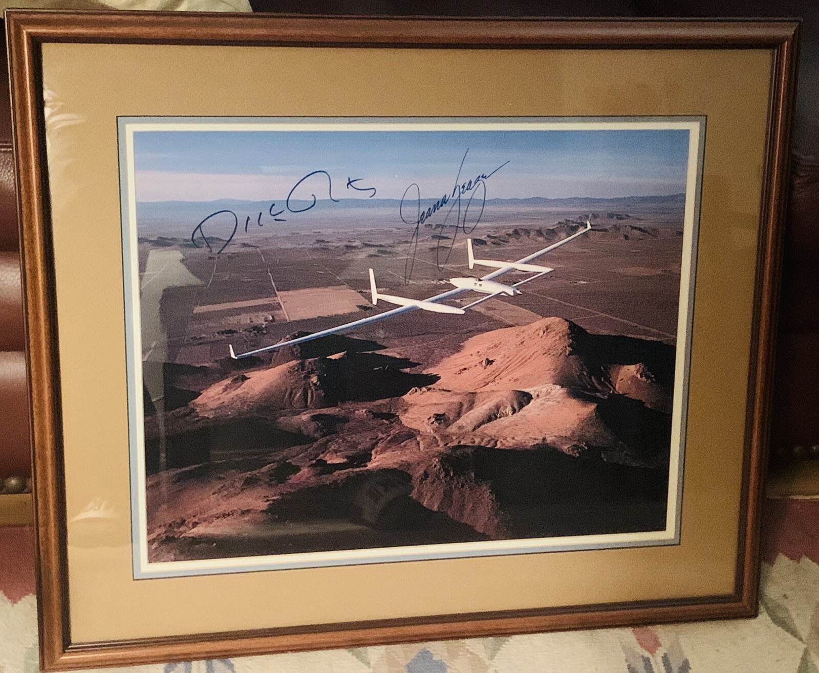 Voyager Aircraft Fly Around the World Signed Jeana 🔥 Yeager Dick Rutan ...