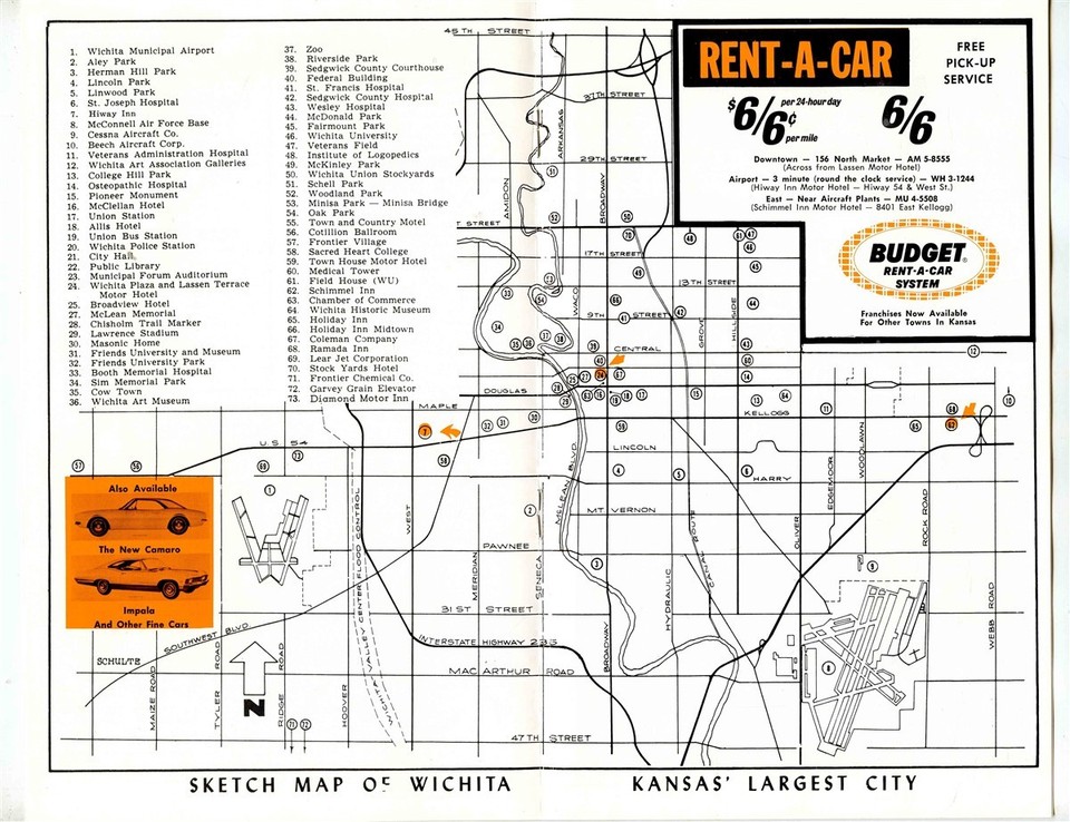 Metropolitan Wichita Guide 1966 Wheat Shockers What to See & Do Where ...