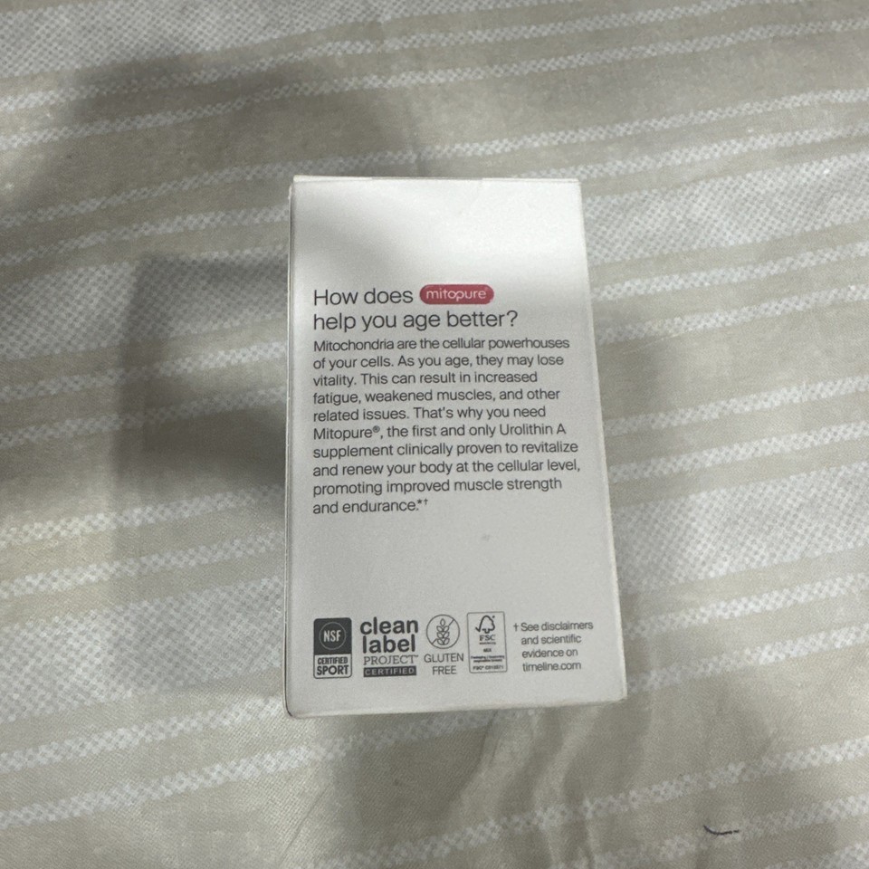 Time-Line Longevity Supplement Mitopure Urolithin A 60ct Exp 7/26 | eBay