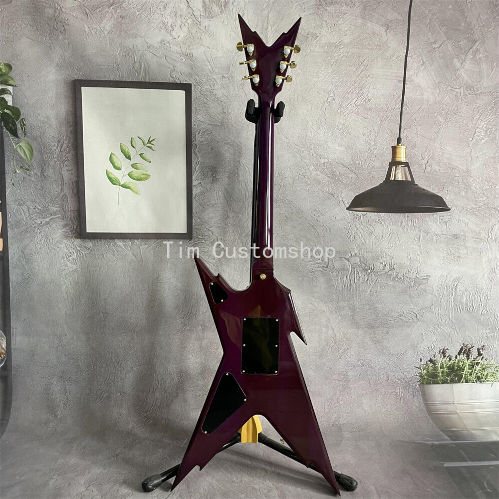 Trans Purple Burst Razorback Electric Guitar Dimebag Flamed Maple Top ...