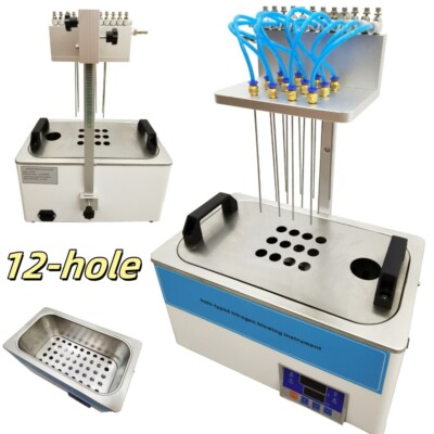 12hole Sample Extraction Dry Nitrogen Blower Laboratory Water Bath Nitrogen Blow | eBay