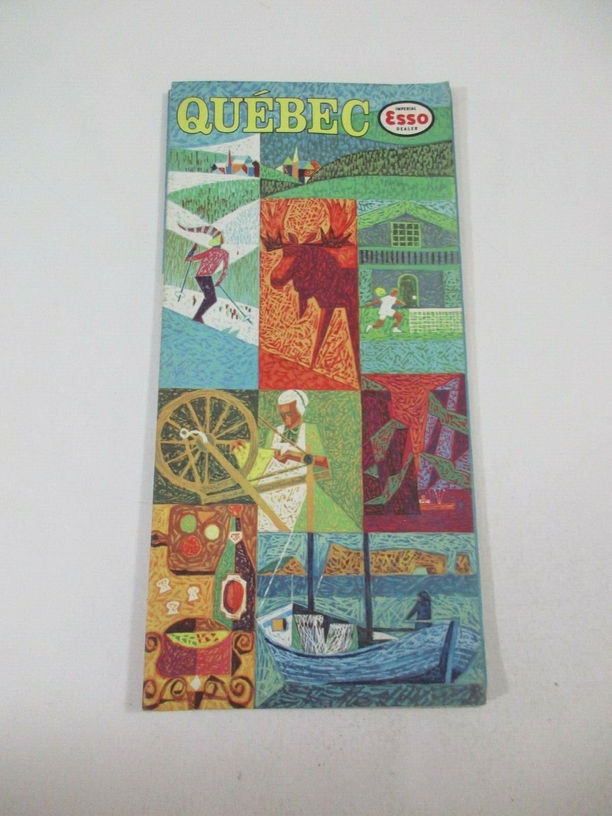 1962 Edition Esso Quebec Canada Highway Travel Road Map~Box T5 | eBay
