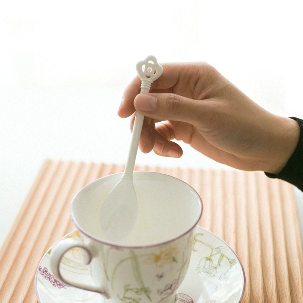 Home Stirring Tool Demitasse Ceramic Teaspoon Stirrer Scoop Coffee ...