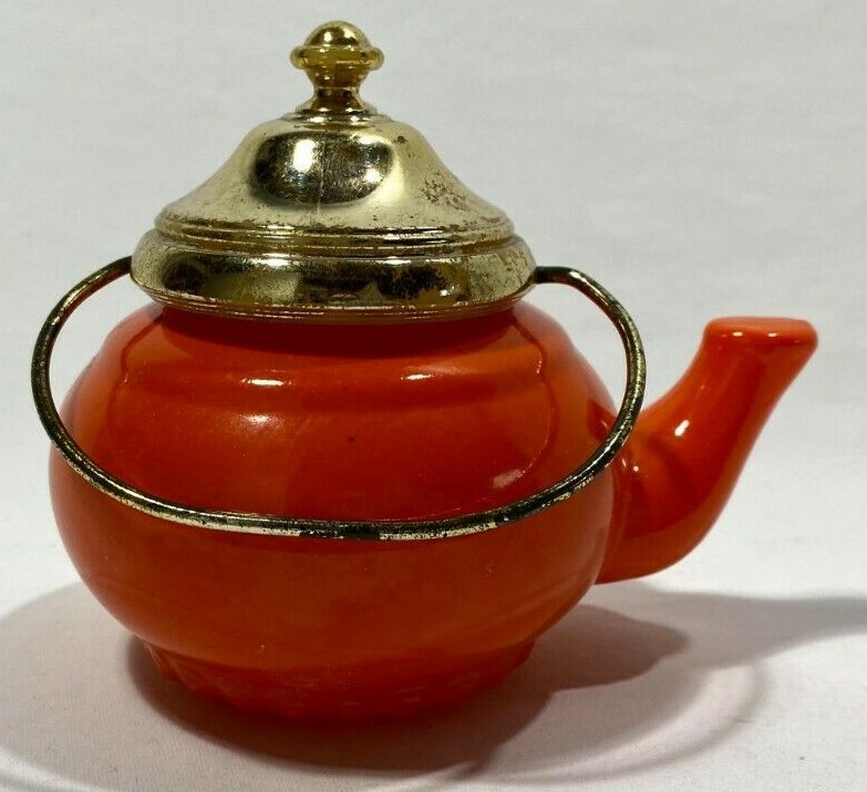 Avon Teapot Lemon Velvet Foaming Bath Oil Orange Kettle 1970s Vintage ...