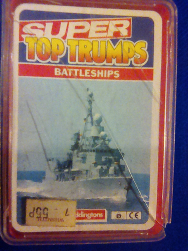 Top trumps RARE WADDINGTONS SUPER TOP TRUMPS BATTLESHIPS COMPLETE GOOD ...