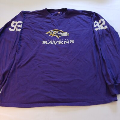 Pro Line NFL Baltimore Ravens #92 Men's Purple T-Shirt Cotton Long ...