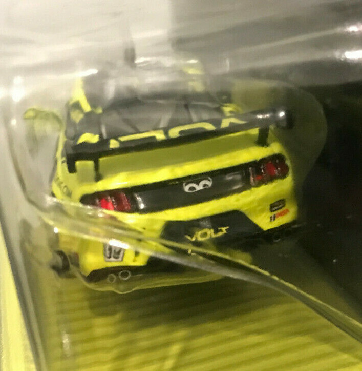 Tarmac Works Yellow #7 VOLT Ford Mustang GT4 IMSA Racecar, Global64 1/ ...