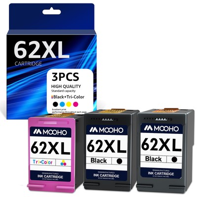 Printer Ink Cartridge for HP62XL fits Envy 5540 5643 5544 5546 5547 ...