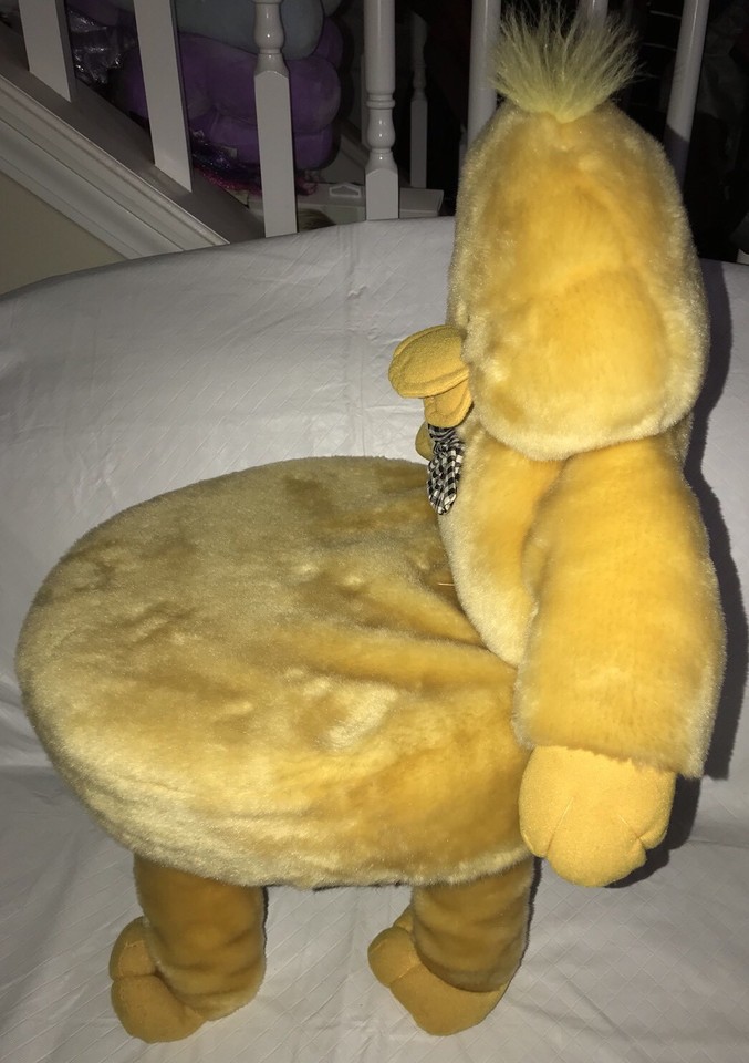Toddler Wooden Chair Covered Plush Duck Padding Over Entire Kids ...