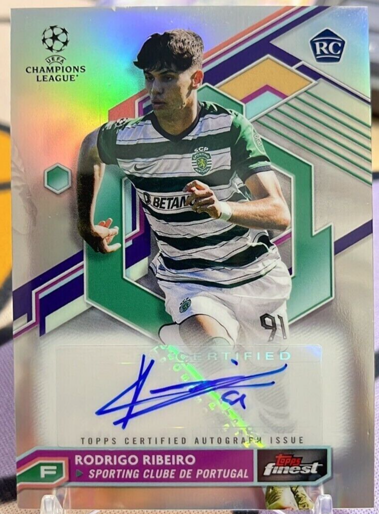 2022-23 Topps Finest UCL Refrctor Rodrigo Ribeiro Auto RC Sporting CP ...