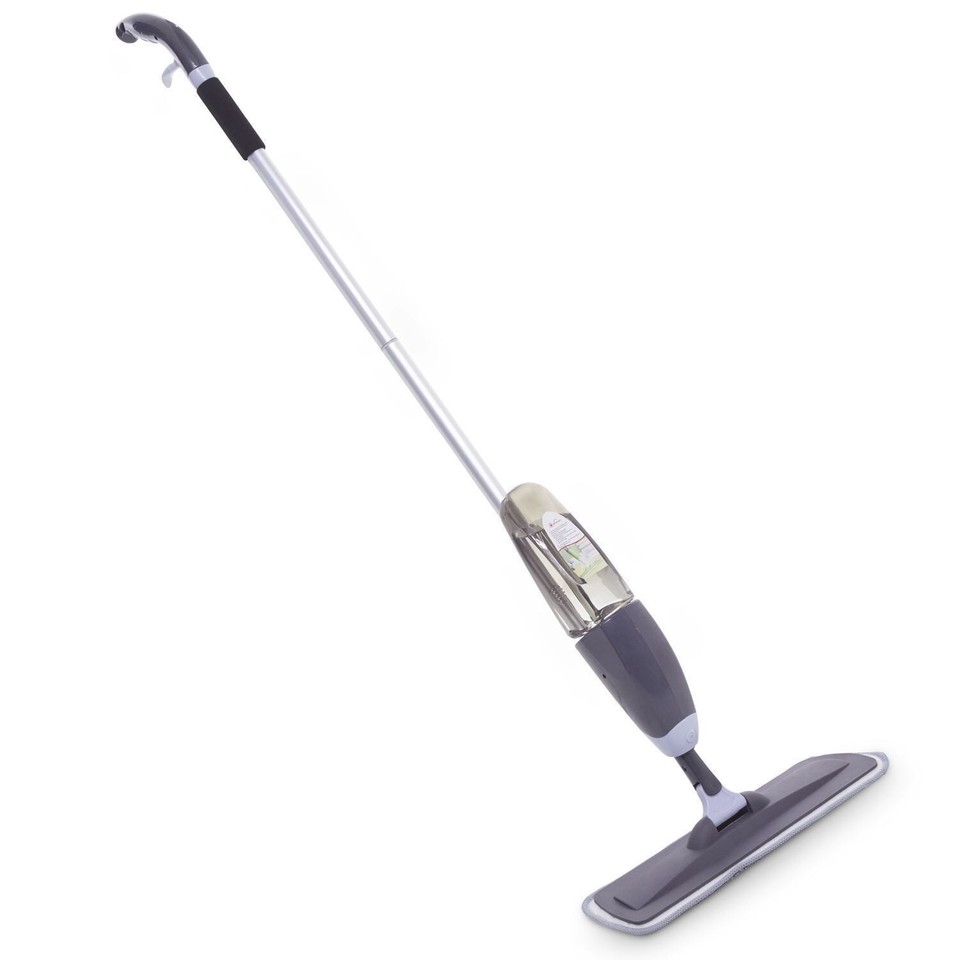 GREY SPRAY MOP MICROFIBRE WATER SPRAYING FLOOR CLEANER FOR KITCHEN ...