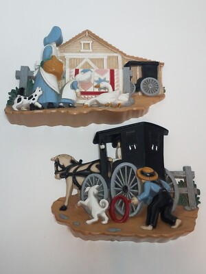 Vintage Burwood Amish Farm Wall Hangings 3340-1 and 3340-2 | eBay