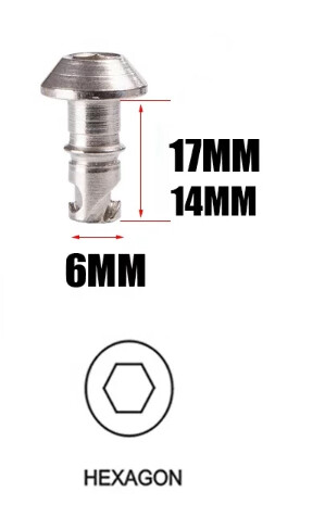 DZUS TYPE FAIRING FASTENERS HEX ALLEN KEY TYPE SLIP-ON SILVER 14mm 10 ...