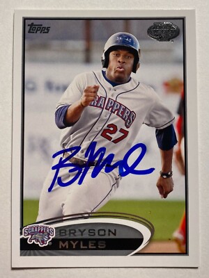 Bryson Myles Signed Topps #15 2012 Card Mahoning Valley Scrappers Auto ...