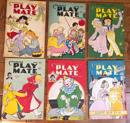 LOT of Children's Play Mate Magazines 1948-1952 Paper Dolls, Activities ...
