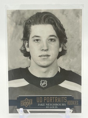 2021-22 UD Portraits #P-42 Jake Neighbours - St. Louis Blues | eBay