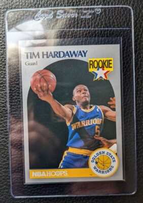 1990 HOOPS #113 TIM HARDAWAY ROOKIE CARD RC GOLDEN STATE WARRIORS HOF ...