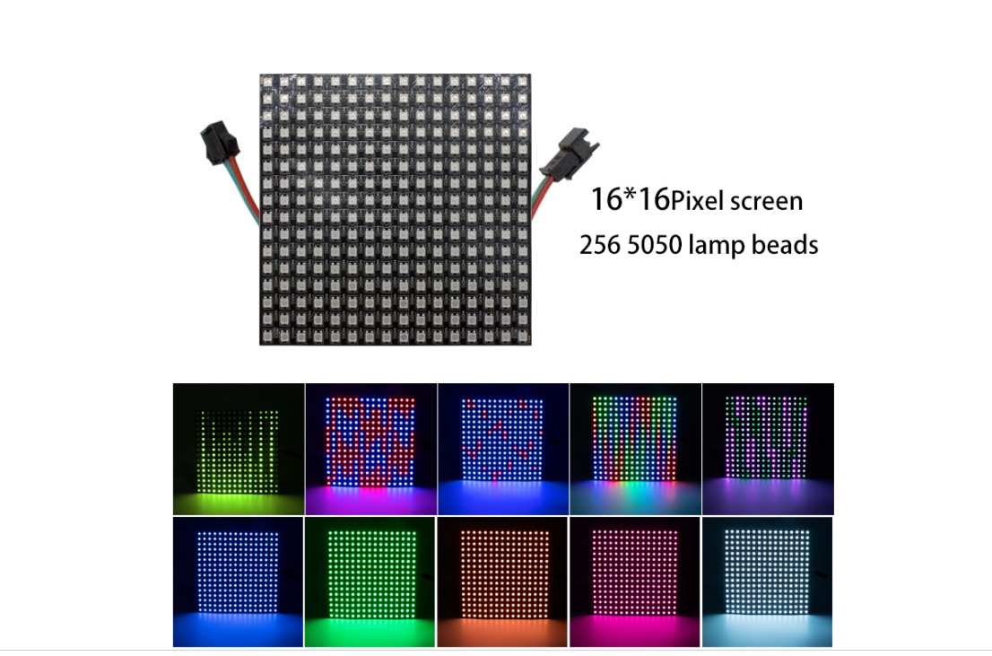 WS2812B RGB Flexible LED Panel Matrix Programmable Addressable NeoPixel ...