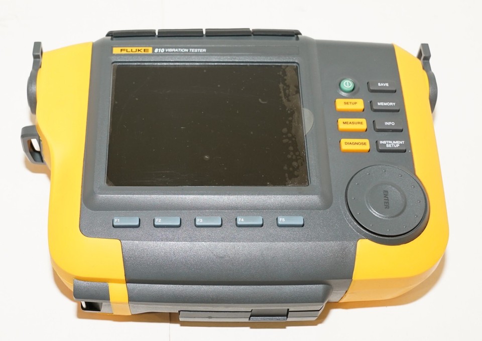 FLUKE 810 VIBRATION TESTER W 810S TRIAXIAL SENSOR VELOCITY 12000 RPM 20 ...