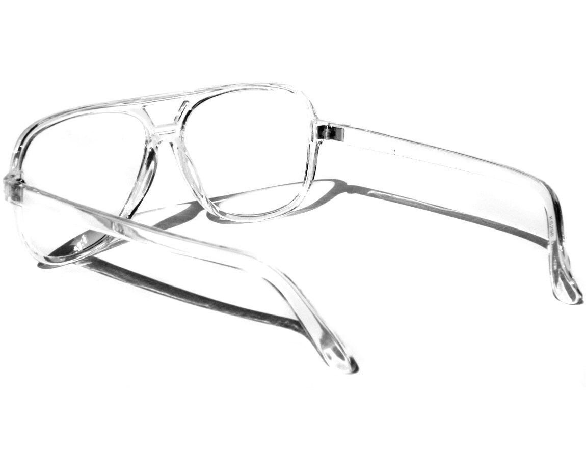 RETRO TRANSPARENT CLEAR Clear LENS GLASSES HIPSTER VINTAGE STYLE RETRO ...