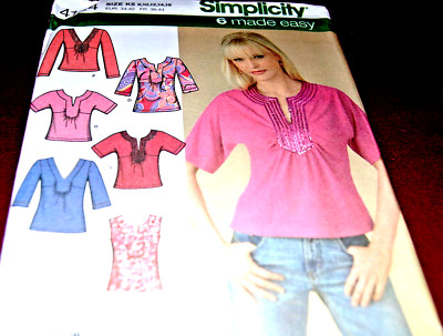 Simplicity Pattern # 4124 - Six Styles Women's Tops - Size 8-16 - NEW ...