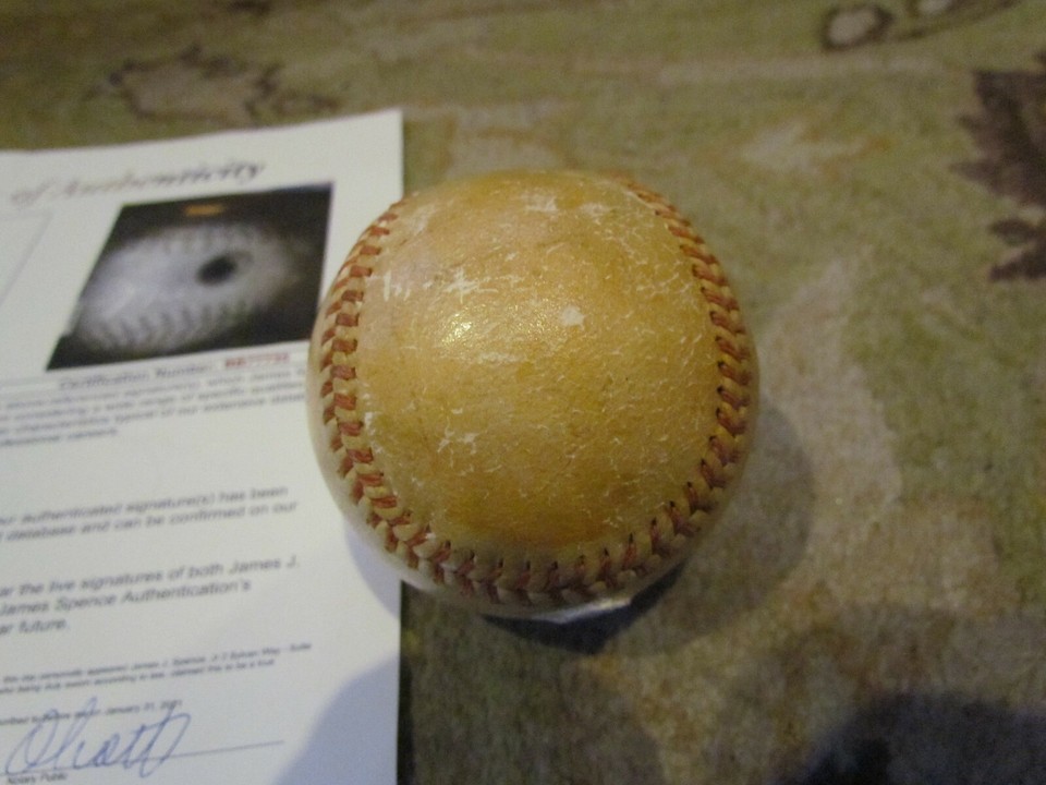 Mel Ott NY Giants Signed Baseball JSA full letter T Jackson E Lombardi ...