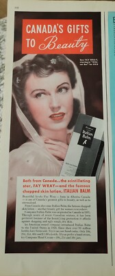 1941 Campana Italian Balm Skin Treatment Pretty Fay Wray Color Vintage ...