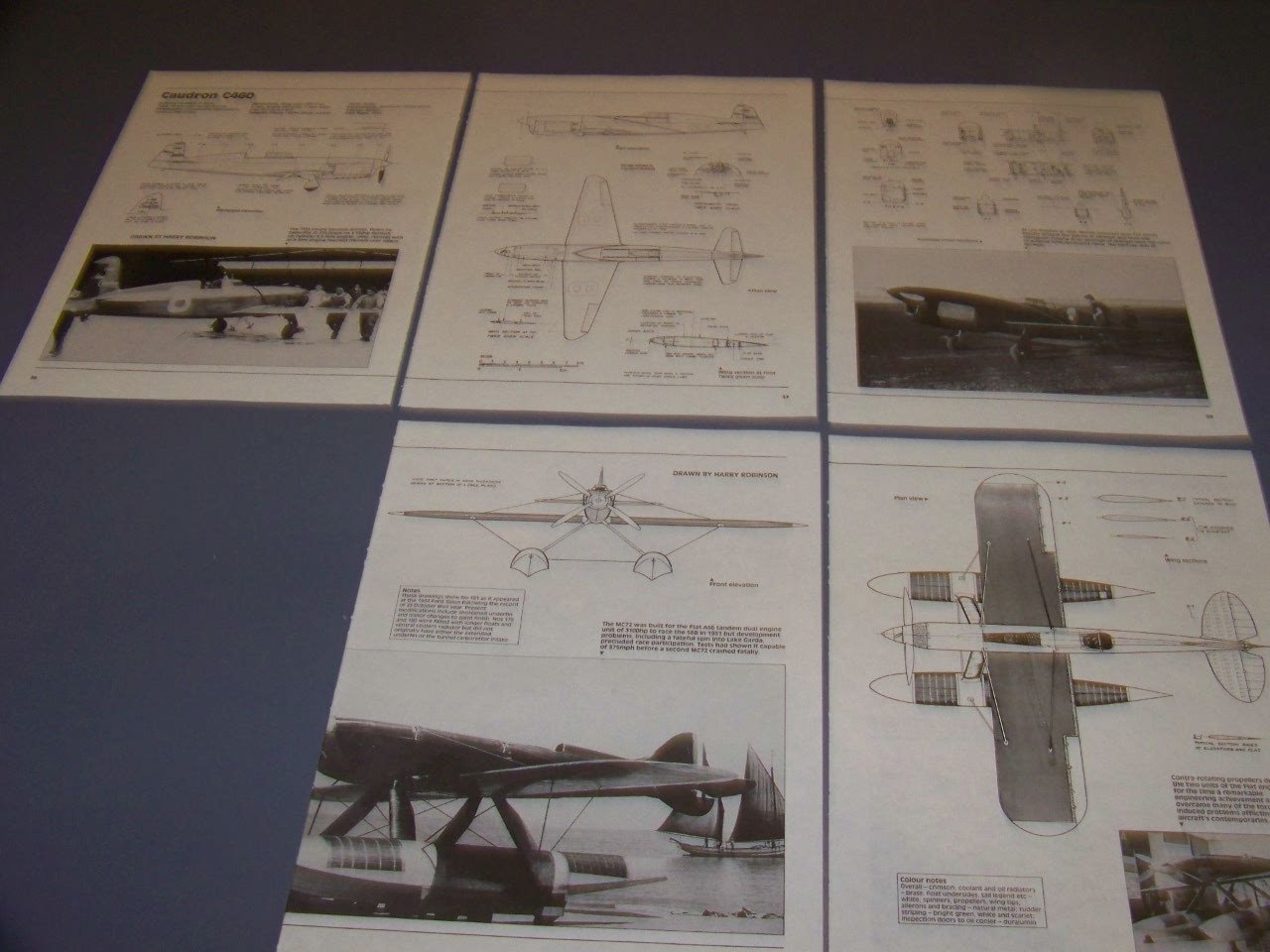 CAUDRON C.460 RACER & MC.72 RACER....5-VIEWS/DETAILS/SPECS..RARE! (232Q ...
