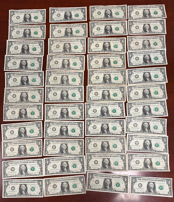 100 x $1 Bill TRINARY Note Lot - Bulk Wholesale 100 Note Lot - Various ...
