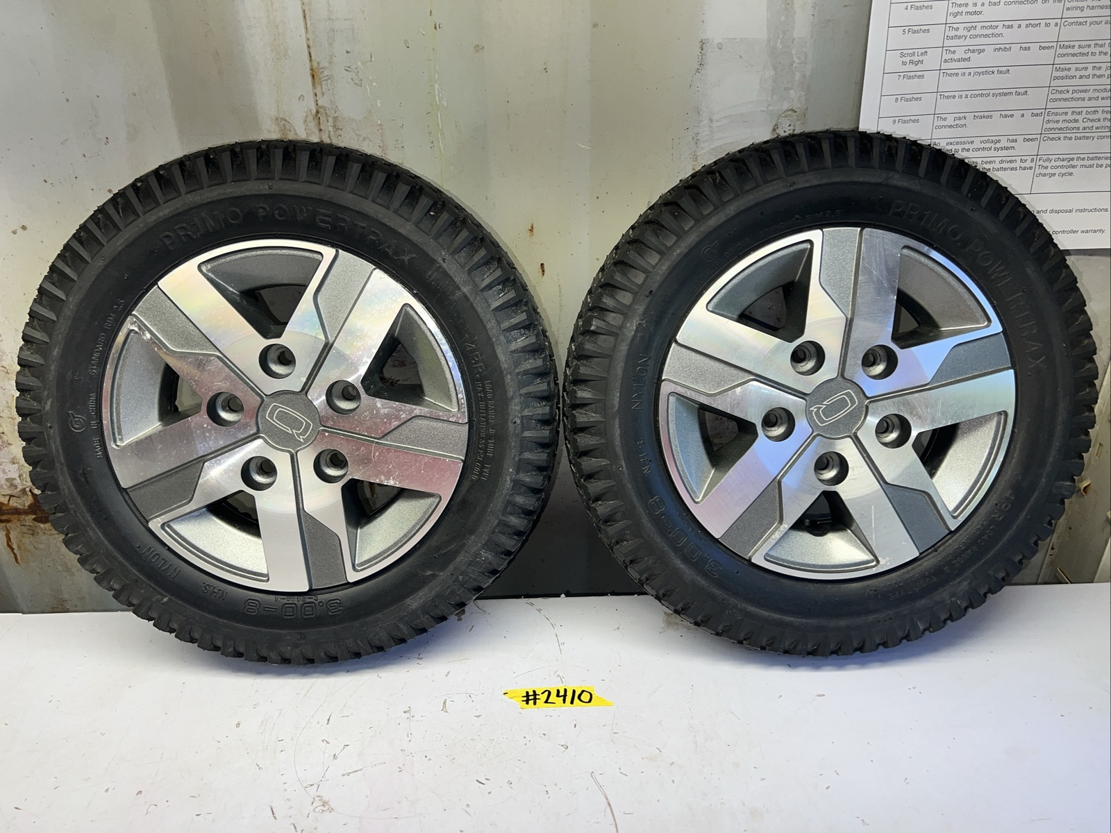 PAIR 14" x 3" Wheels Tires BLACK Quantum Q6 Edge 2.0 Power Chair PR1MO ...