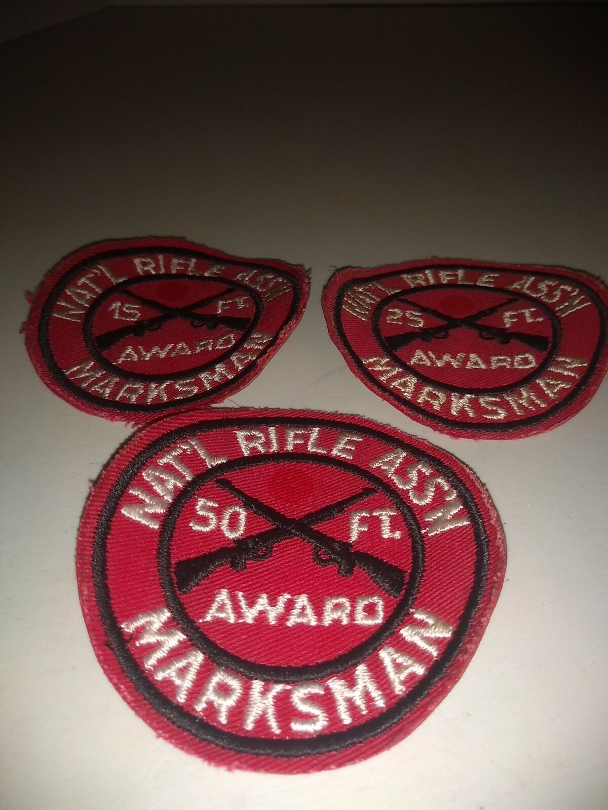 Lot Of 3 Vintage NRA Marksman Award Patch 15 Ft , 25 Ft , 50 Ft | eBay