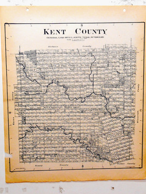 Old Kent County Texas General Land Office Owner Map Jayton Girard ...