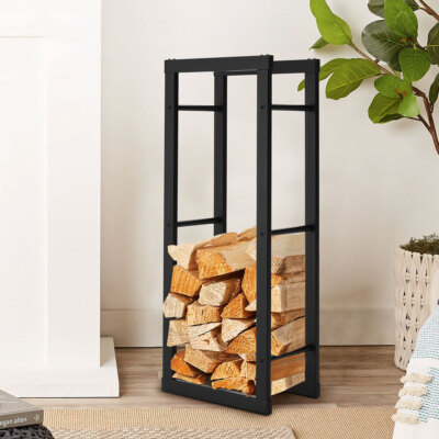 Firewood Log Wood Rack Storage Holder Metal Shelf Stand & Log Splitter ...