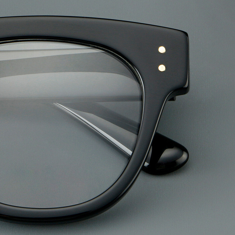 Thick Acetate Eyeglass frames Full Rim Business Men Retro Glasses Black ...