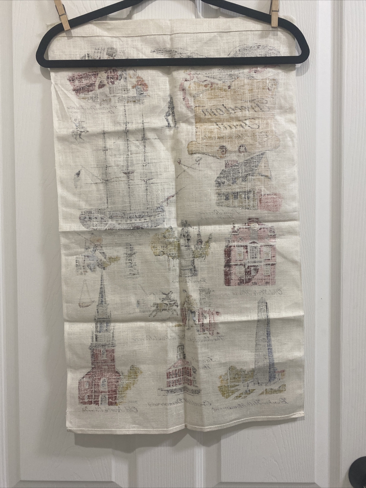 Vintage Kay Dee Handprints 100% Pure Linen Tea Towel Freedom Trail ...