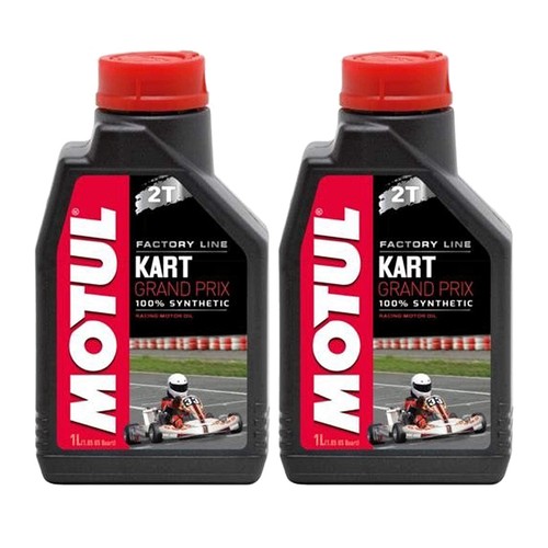 Motul KART GRAND PRIX 2L Engine Motor Oil 2 x 1L 2T 100% synthetic 2Str ...