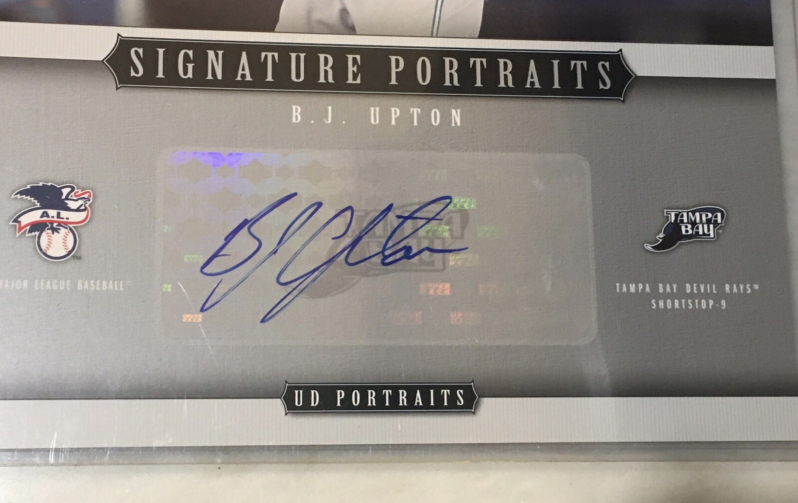 Tampa Bay B.J. UPTON AUTO UD PORTRAITS SIGNATURE PORTRAIT 2005 ...