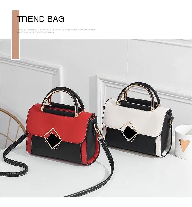 Ladies Square Leather Pouch Crossbody Bag Shoulder bag Handbag ...
