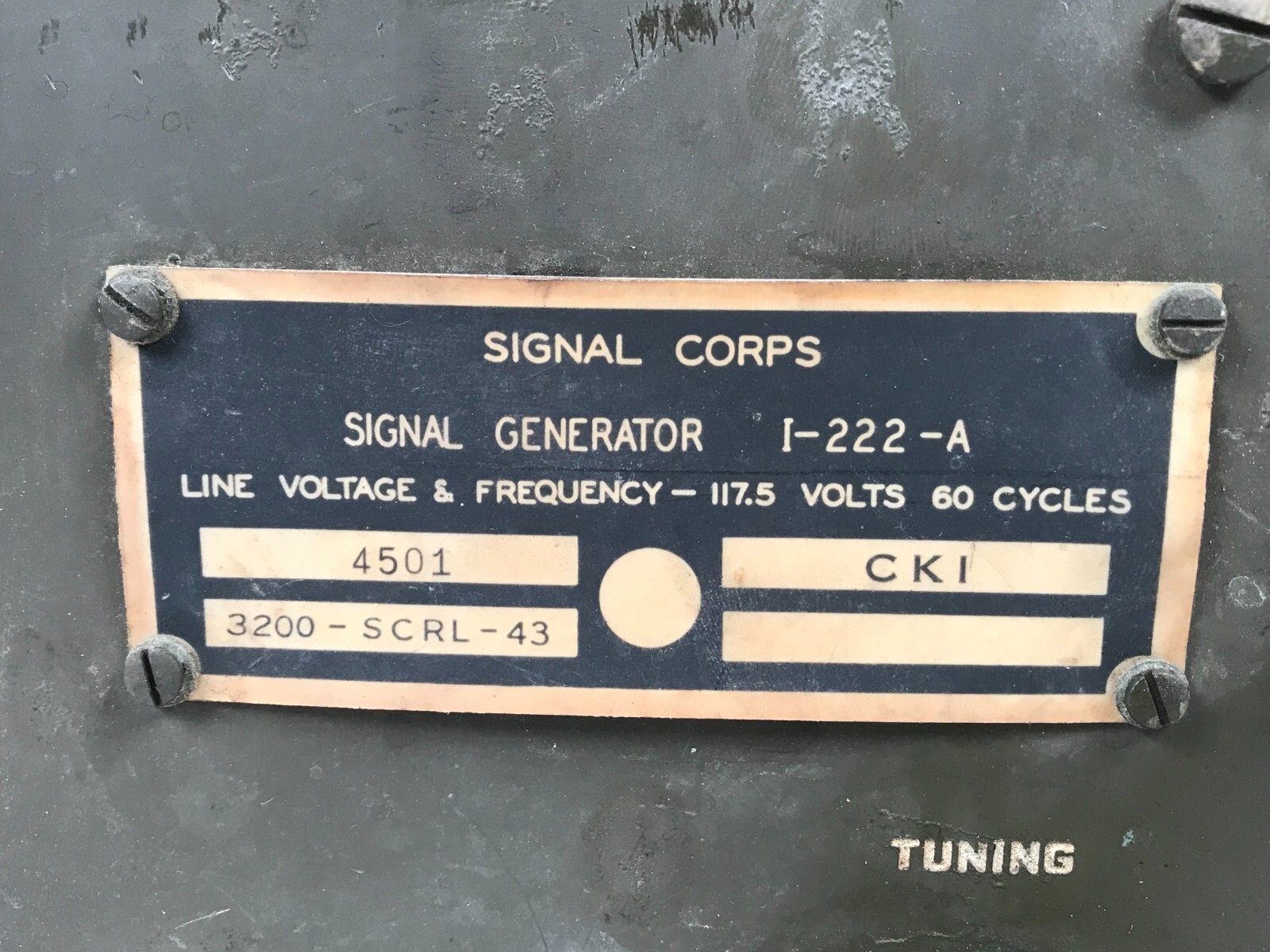 Signal Corps I-222-A Signal Generator WW2 Era | eBay