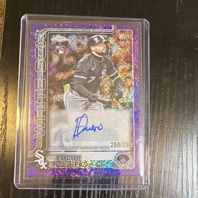 Topps Chrome 2025 Edgar Quero Purple Speckle /299 Autograph RC | eBay